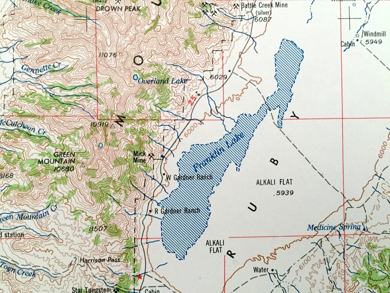 Antique Elko, Nevada 1962 US Geological Survey Topographic Map – Osino ...