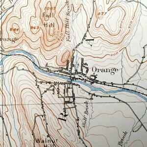 Antique Warwick, Massachusetts 1935 US Geological Survey Topographic ...