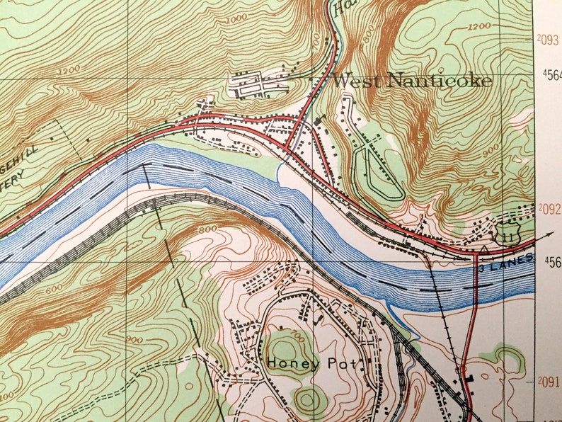 Antique Nanticoke Pennsylvania 1947 US Geological Survey - Etsy