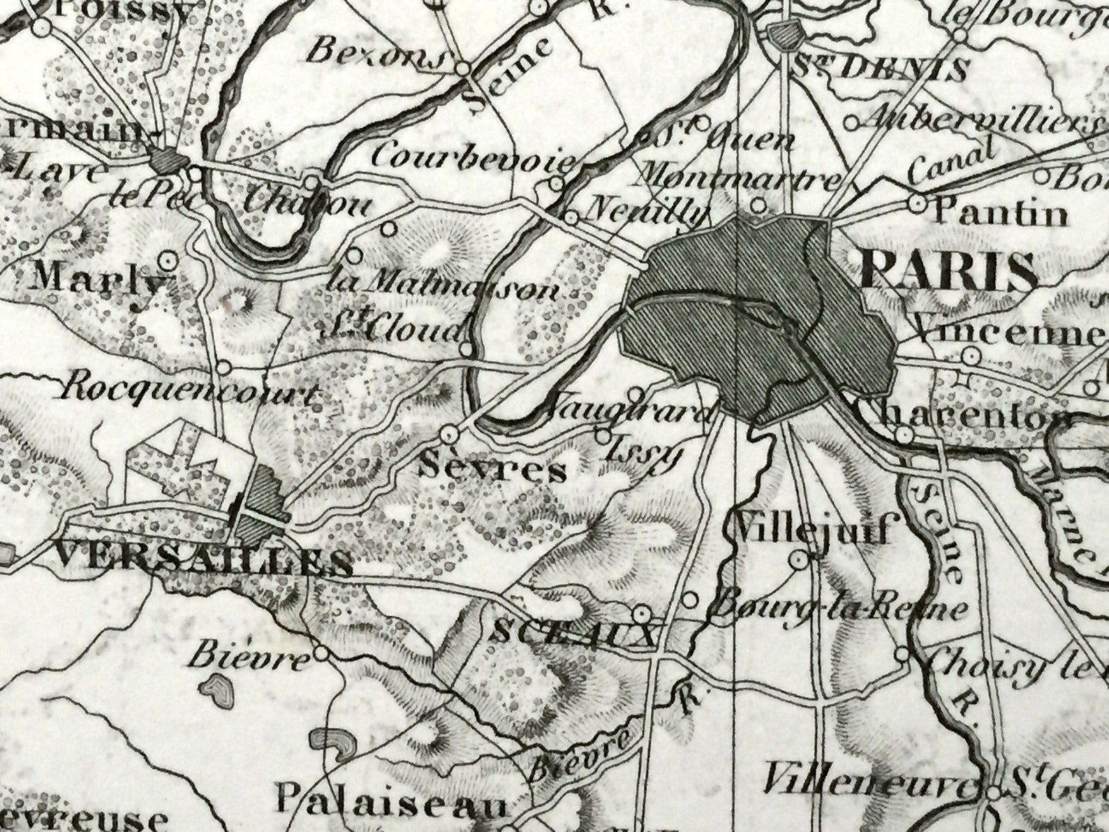 Antique 1859 Paris France Map From Atlas by Dyonnet - Etsy