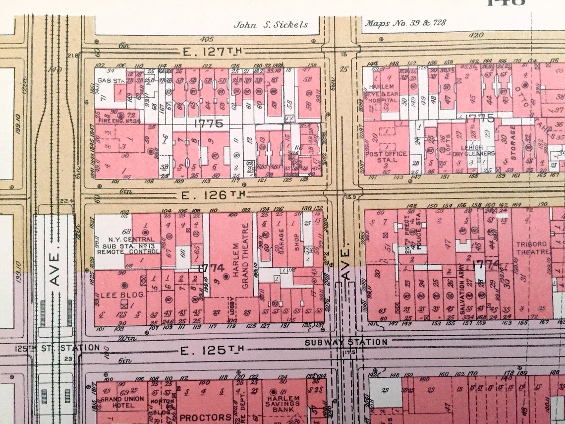 Antique Manhattan New York City Map from Bromley's 1955 | Etsy