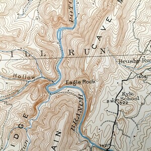 Antique Onego, West Virginia 1922 US Geological Survey Topographic Map ...
