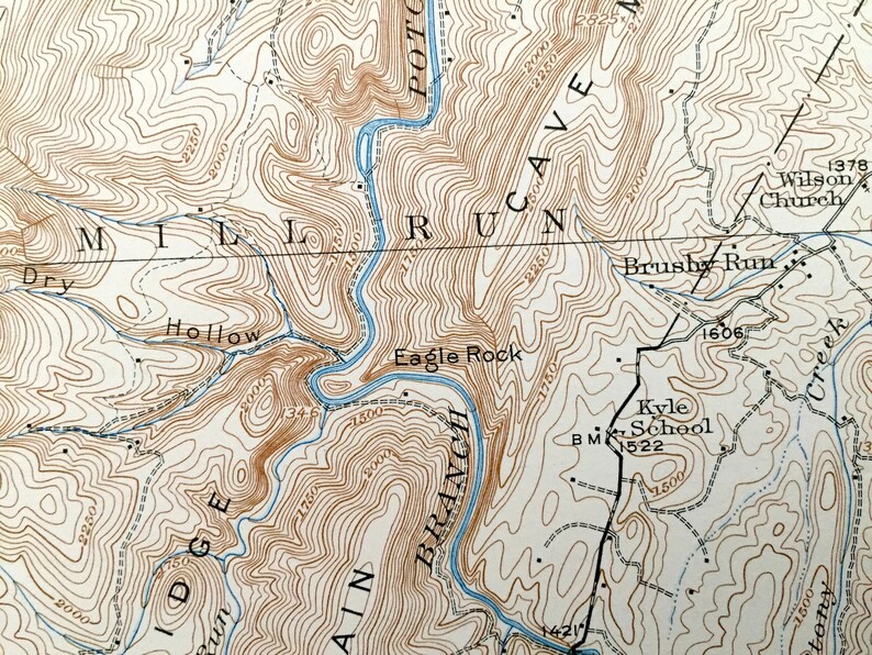 Antique Onego West Virginia 1922 US Geological Survey - Etsy