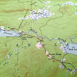 Antique Blue Mountain, New York 1954 US Geological Survey Topographic ...