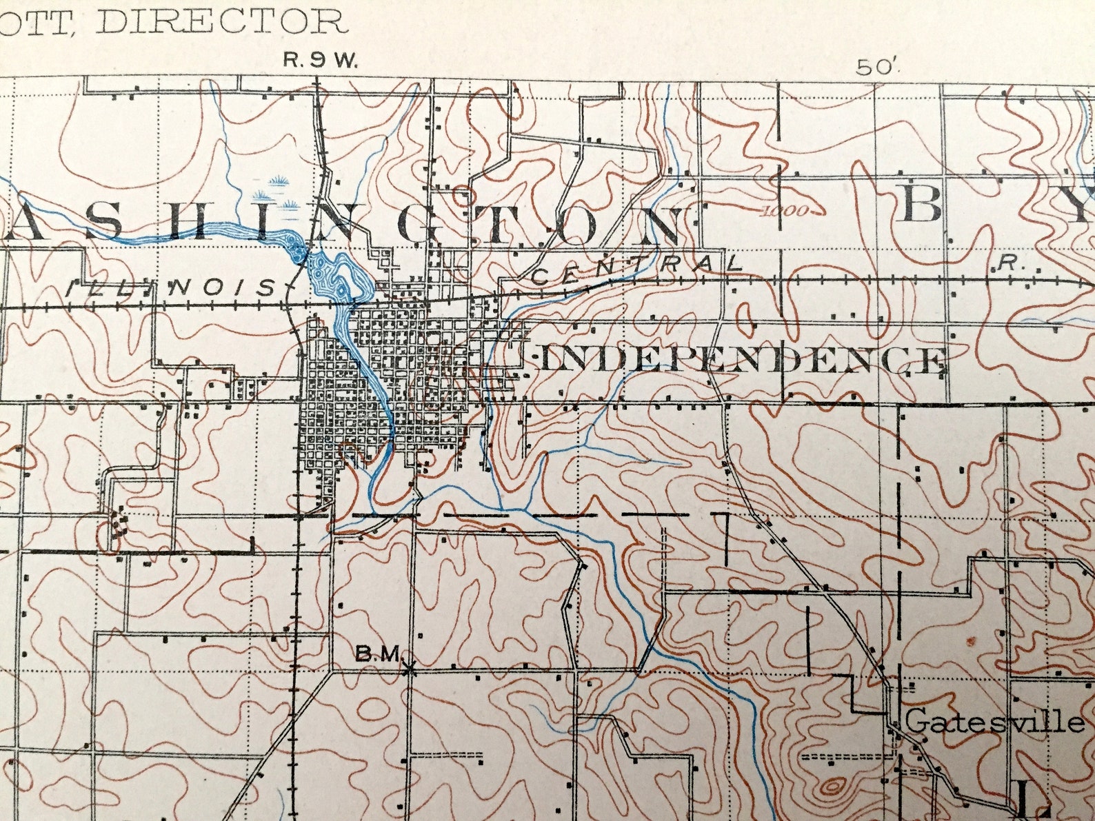 Antique Winthrop Iowa 1903 US Geological Survey Topographic | Etsy