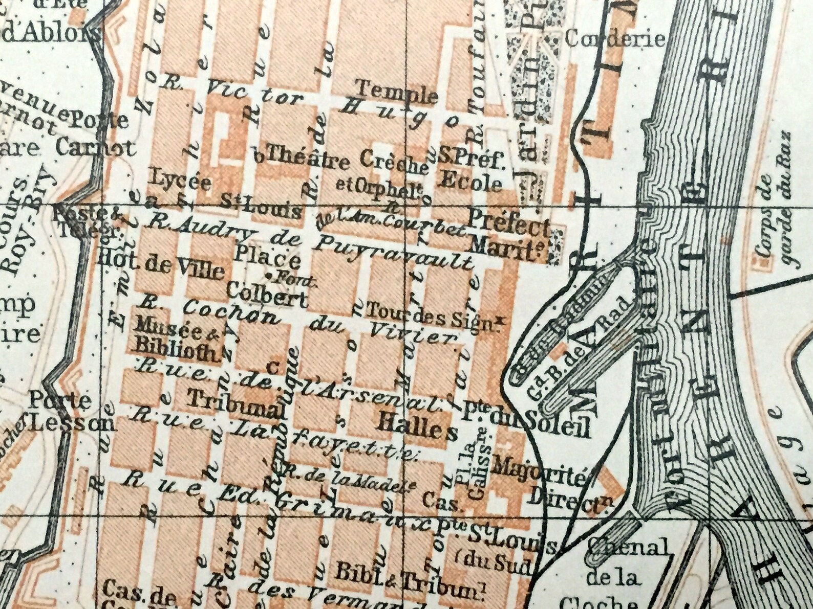 Antique 1914 Rochefort France Map From Baedekers Guide Atlas - Etsy