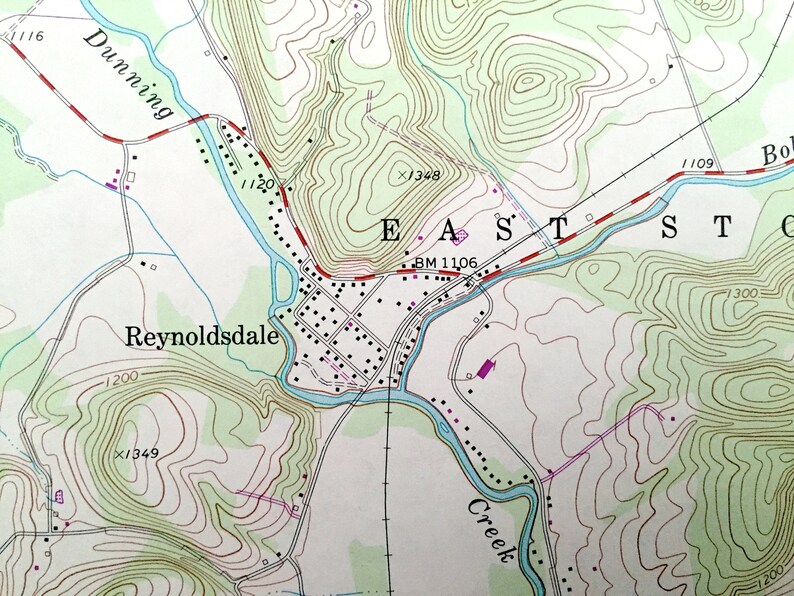 Antique Alum Bank, Pennsylvania 1971 US Geological Survey Topographic ...
