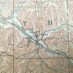 Antique Scio, Ohio 1904 US Geological Survey Topographic Map – Carroll ...