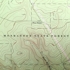 Antique Kersey, Pennsylvania 1970 US Geological Survey Topographic Map ...
