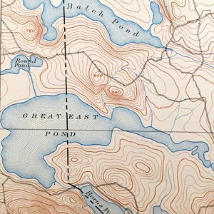 Antique Newfield, Maine 1893 US Geological Survey Topographic Map ...