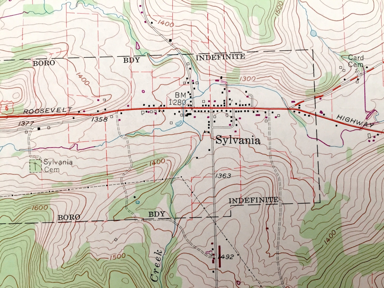 Antique Troy, Pennsylvania 1957 US Geological Survey Topographic Map ...