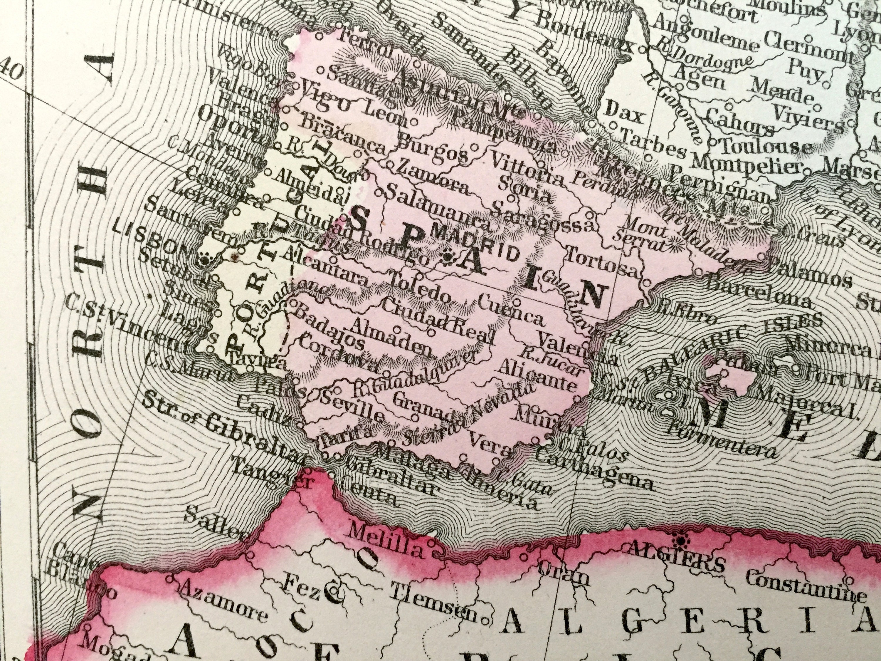 Antique 1871 Europe Map by S. Augustus Mitchell – England, France ...