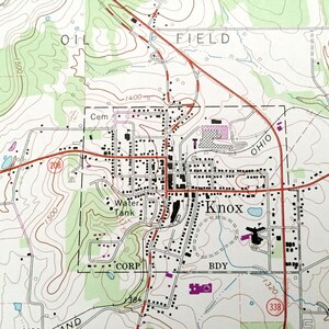 Antique Knox, Pennsylvania 1963 US Geological Survey Topographic Map ...