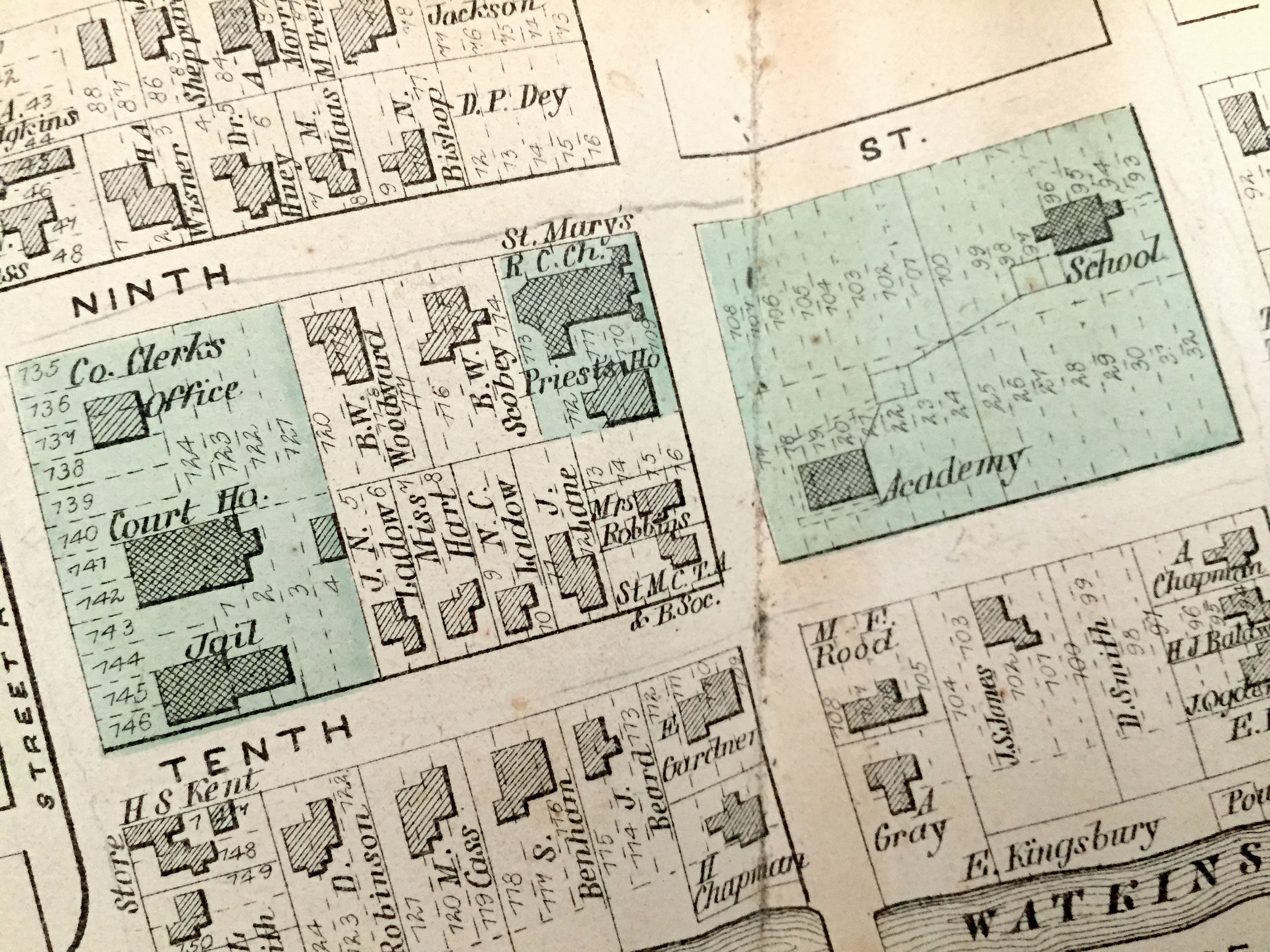 Antique 1874 Watkins Glen New York Map from Pomeroy Whitman | Etsy