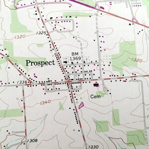 Antique Prospect, Pennsylvania 1961 US Geological Survey Topographic ...