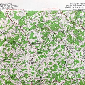 Antique Mount Airy, North Carolina 1957 US Geological Survey ...