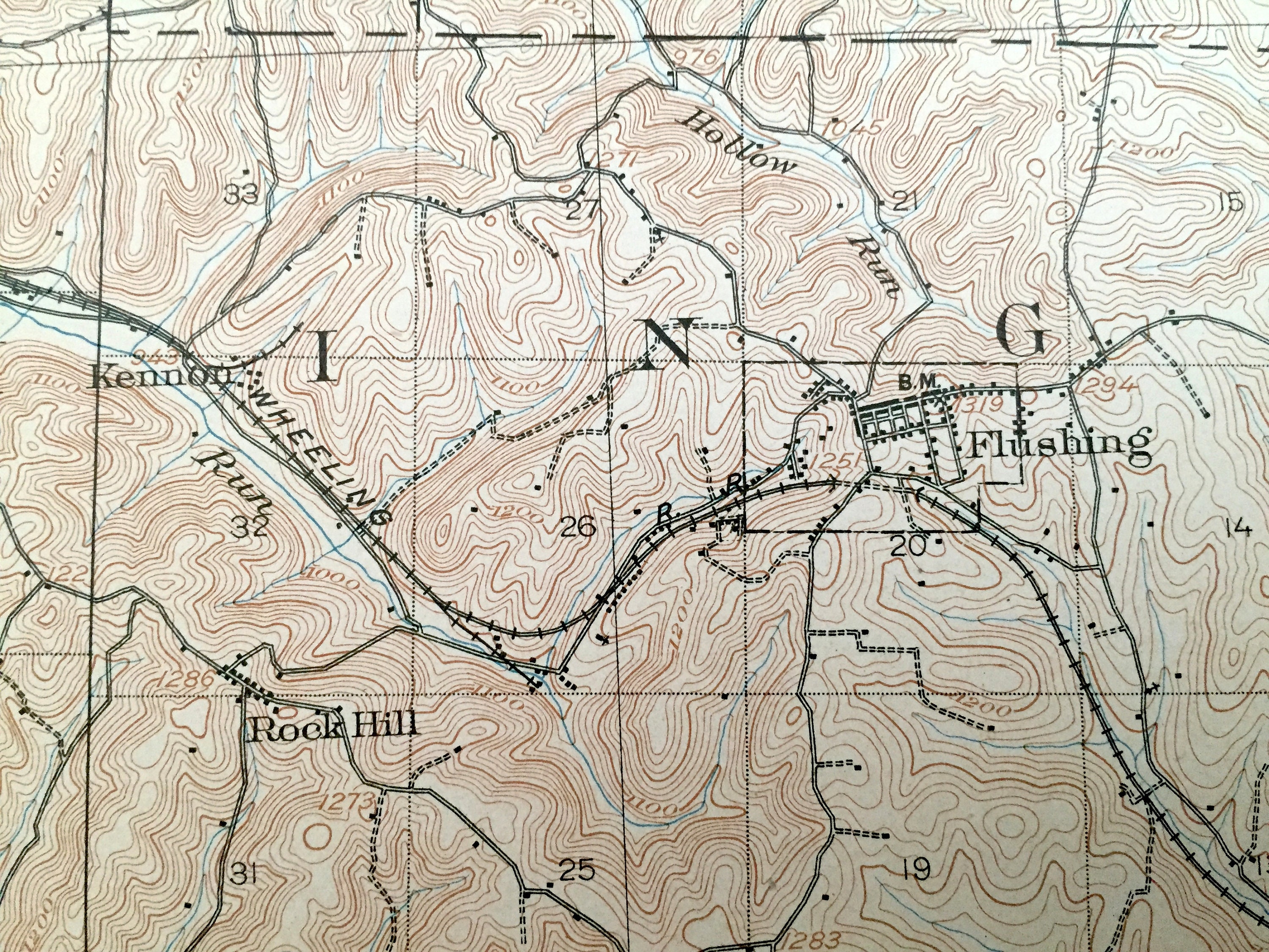Antique Flushing Ohio 1905 US Geological Survey Topographic | Etsy