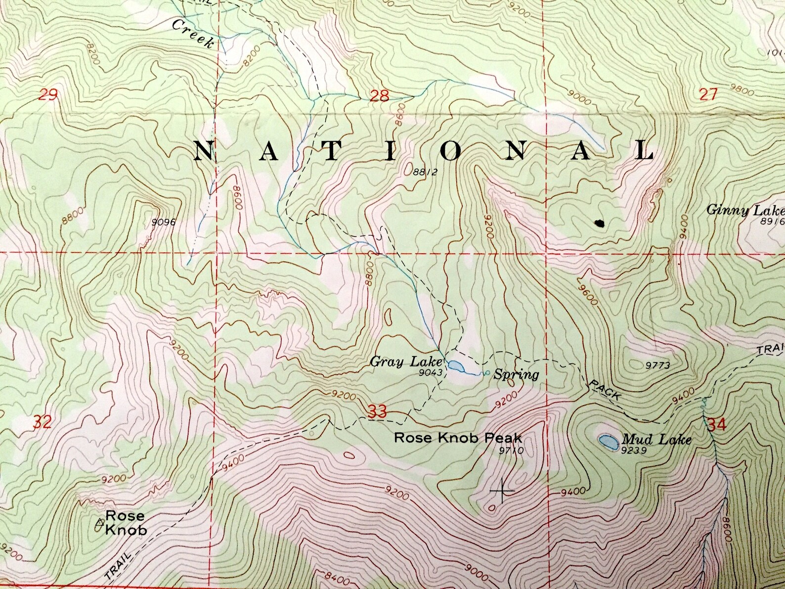 Antique Mt Rose, Nevada 1968 US Geological Survey Topographic Map ...