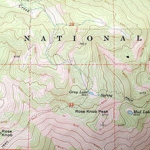 Antique Mt Rose, Nevada 1968 US Geological Survey Topographic Map ...