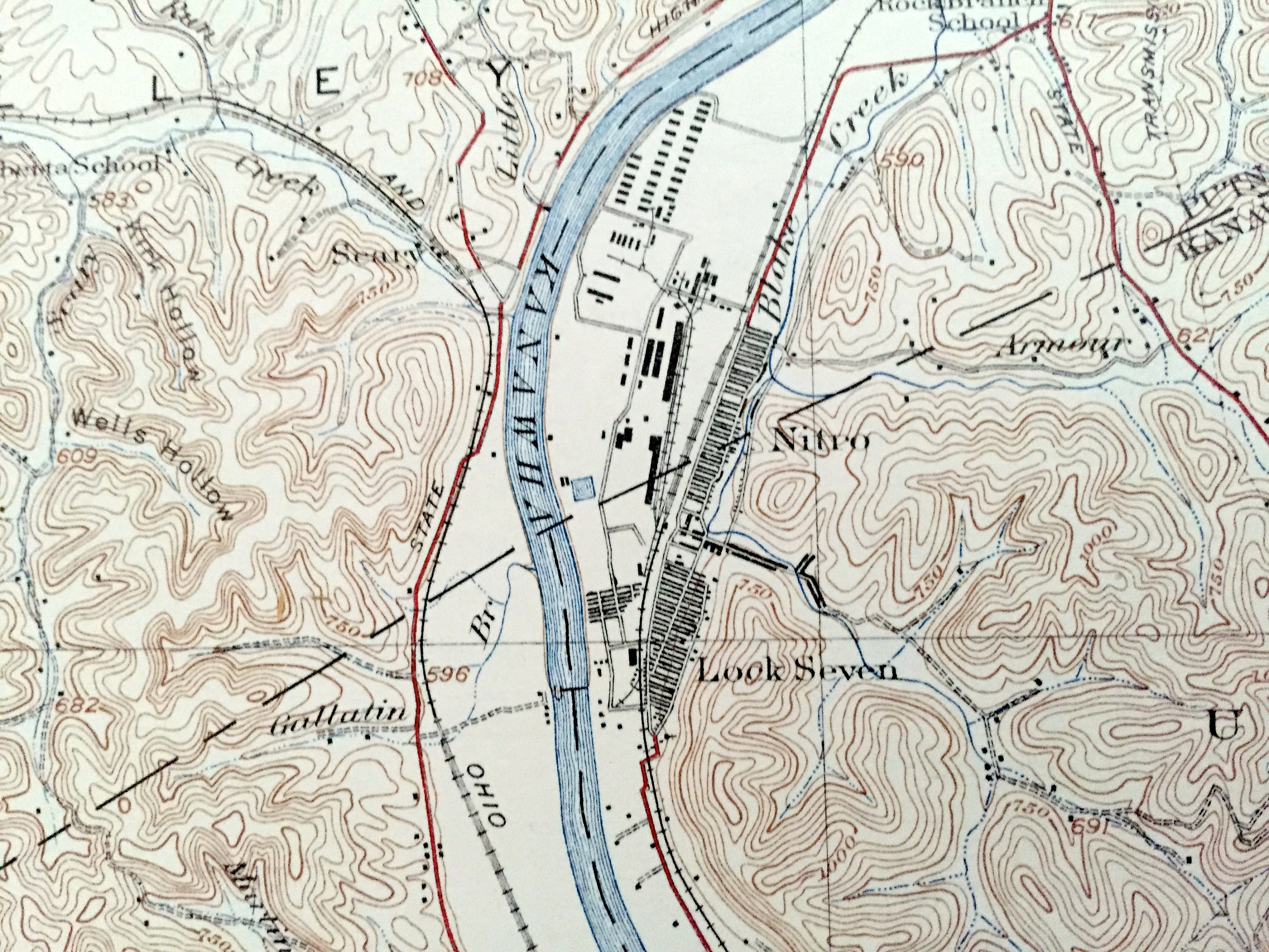 Antique Saint Albans West Virginia 1933 US Geological Survey | Etsy