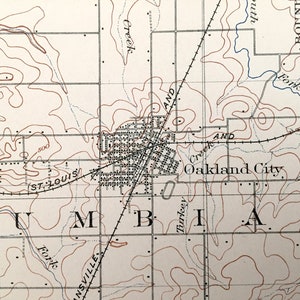 Antique Petersburg, Indiana 1903 US Geological Survey Topographic Map ...