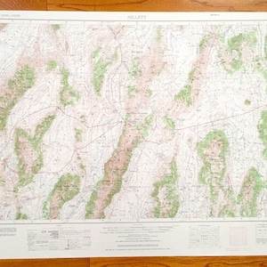 Antique Millett, Nevada 1955 US Geological Survey Topographic Map ...