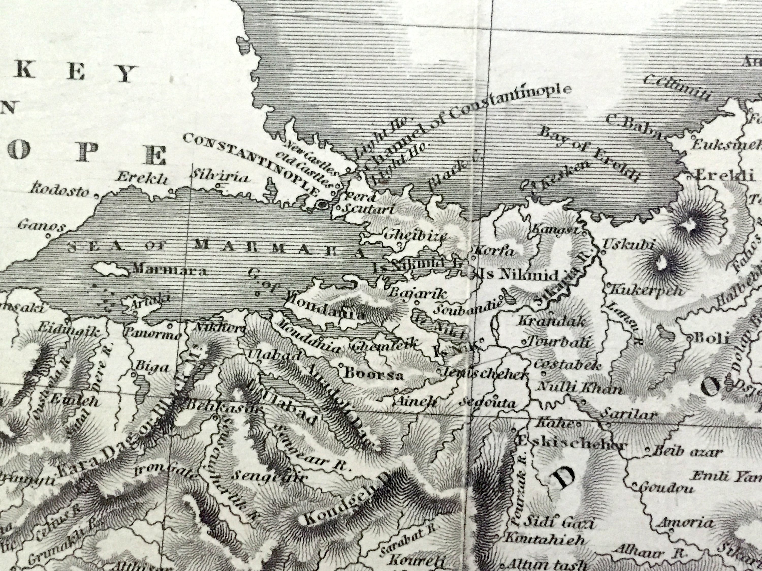 Antique 1845 Asia Minor Map by Archibald Fullarton & Co. - Etsy Canada