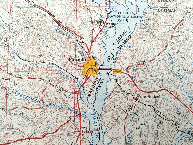 Antique Dothan Alabama 1953 US Geological Survey Topographic - Etsy