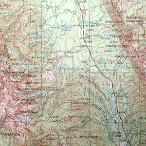Antique Choteau, Montana 1955 US Geological Survey Topographic Map ...
