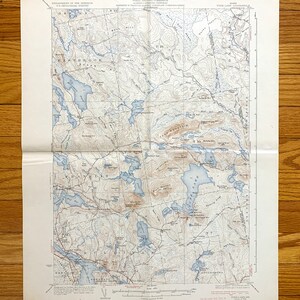 Antique Tunk Lake & Sullivan, Maine 1932 US Geological Survey ...