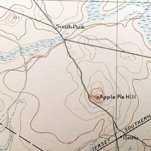 Antique Pemberton, New Jersey 1898 US Geological Survey Topographic Map ...
