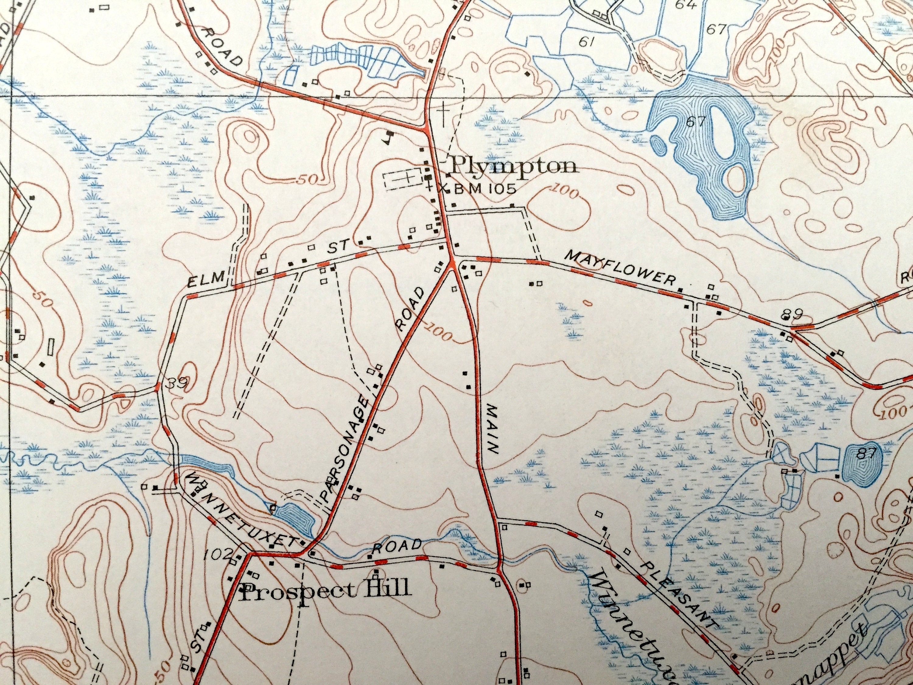 Antique Plympton Massachusetts 1941 US Geological Survey | Etsy