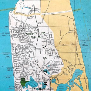 Midcentury Cape Cod Wall-size Map by Champion Map Corp – Chatham ...