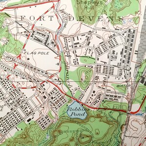 Antique Antique Ayer, Massachusetts 1950 US Geological Survey ...