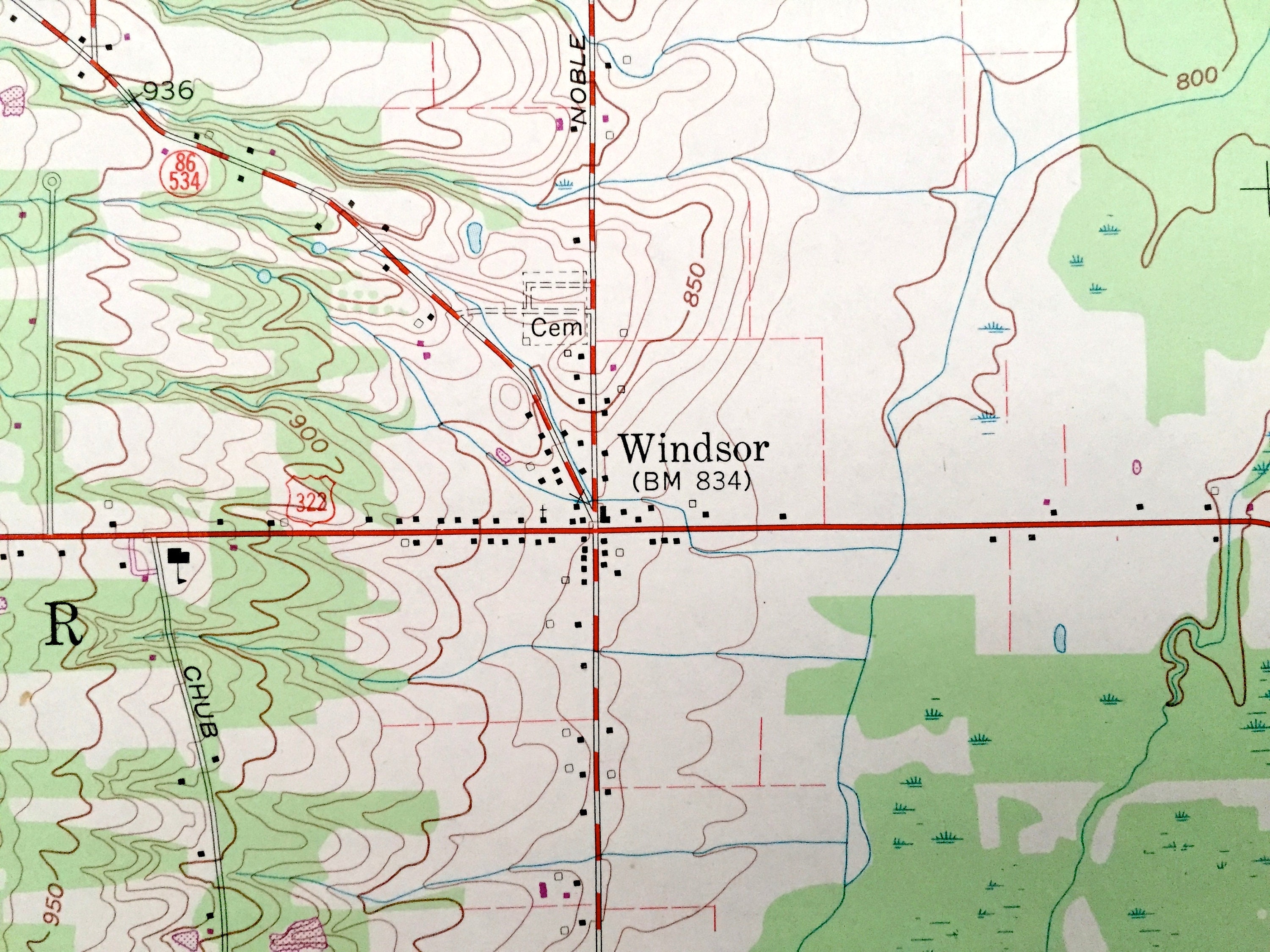 Antique Windsor Ohio 1959 US Geological Survey Topographic - Etsy