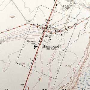 Antique Hammond, New York 1961 US Geological Survey Topographic Map ...
