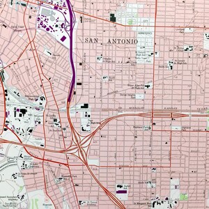 Antique San Antonio East, Texas 1967 US Geological Survey Topographic ...