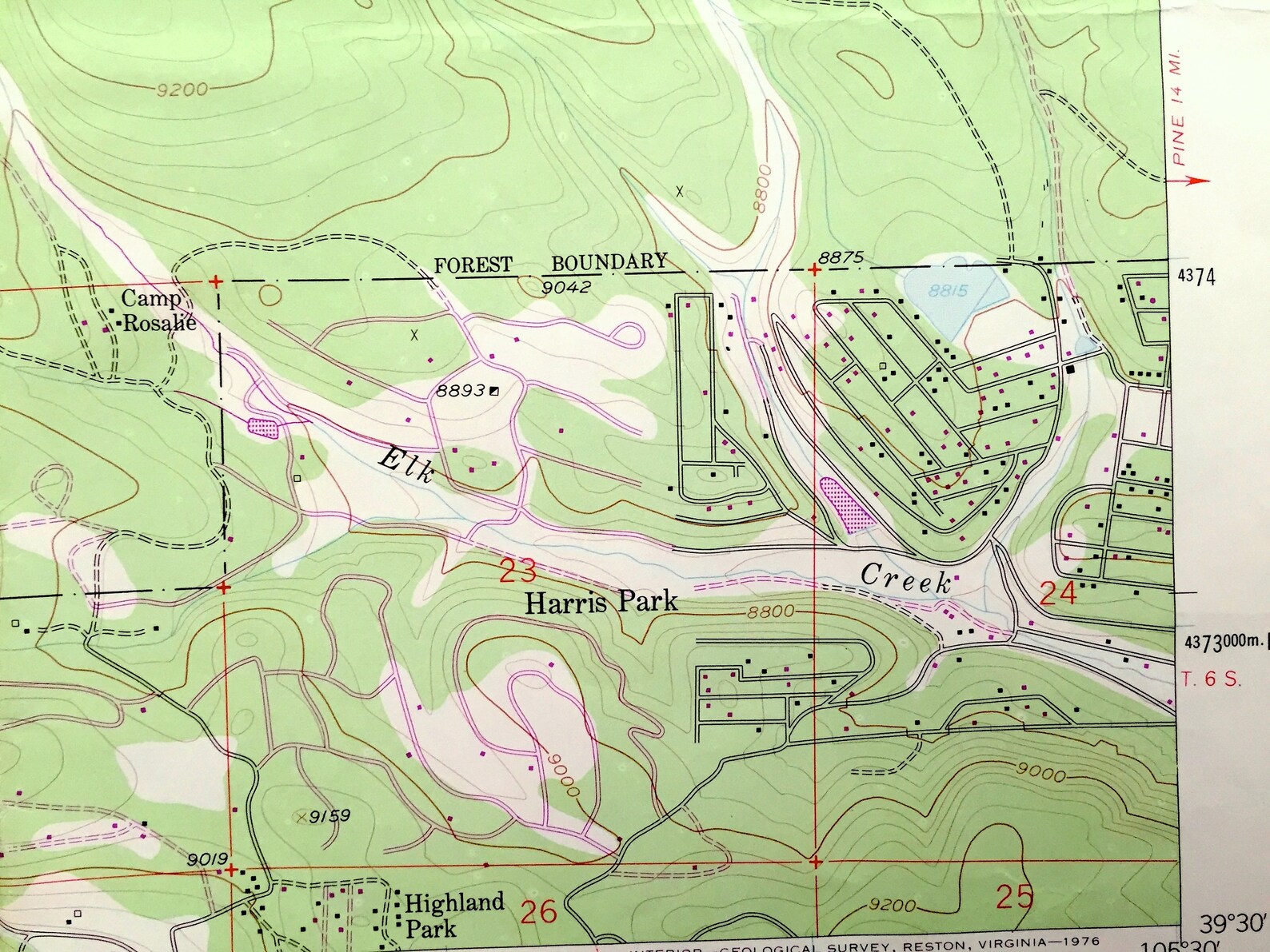 Antique Harris Park Colorado 1957 US Geological Survey | Etsy