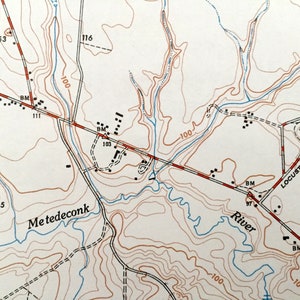 Antique Adelphia, New Jersey 1947 US Geological Survey Topographic Map ...