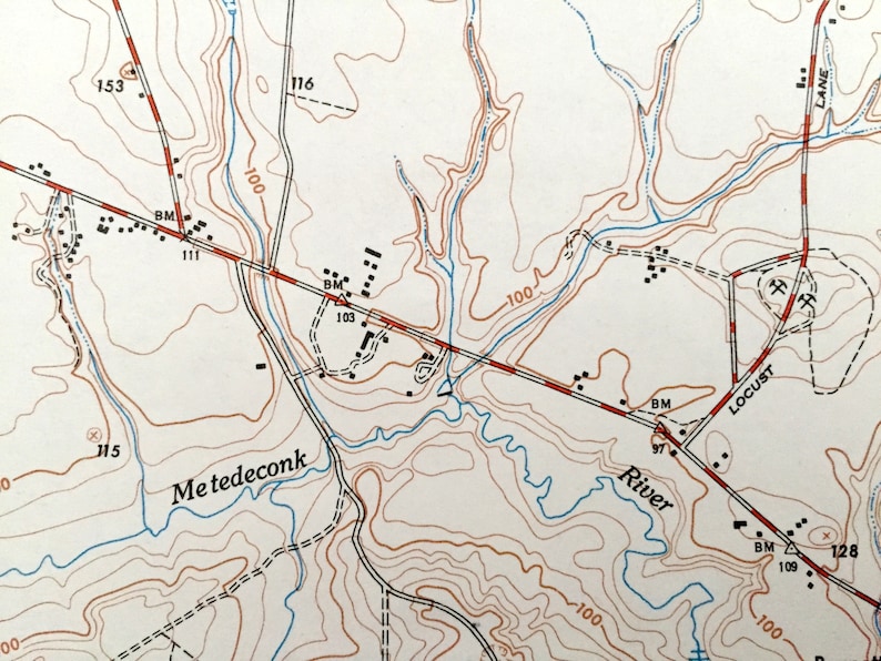 Antique Adelphia New Jersey 1947 US Geological Survey | Etsy