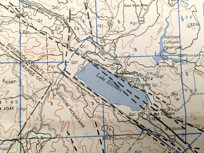 Antique Santa Ana, California 1955 US Geological Survey Topographic Map ...