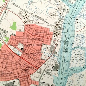 Antique Staten Island, New York 1955 US Geological Survey Topographic ...