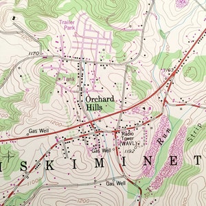 Antique Vandergrift, Pennsylvania 1953 US Geological Survey Topographic ...