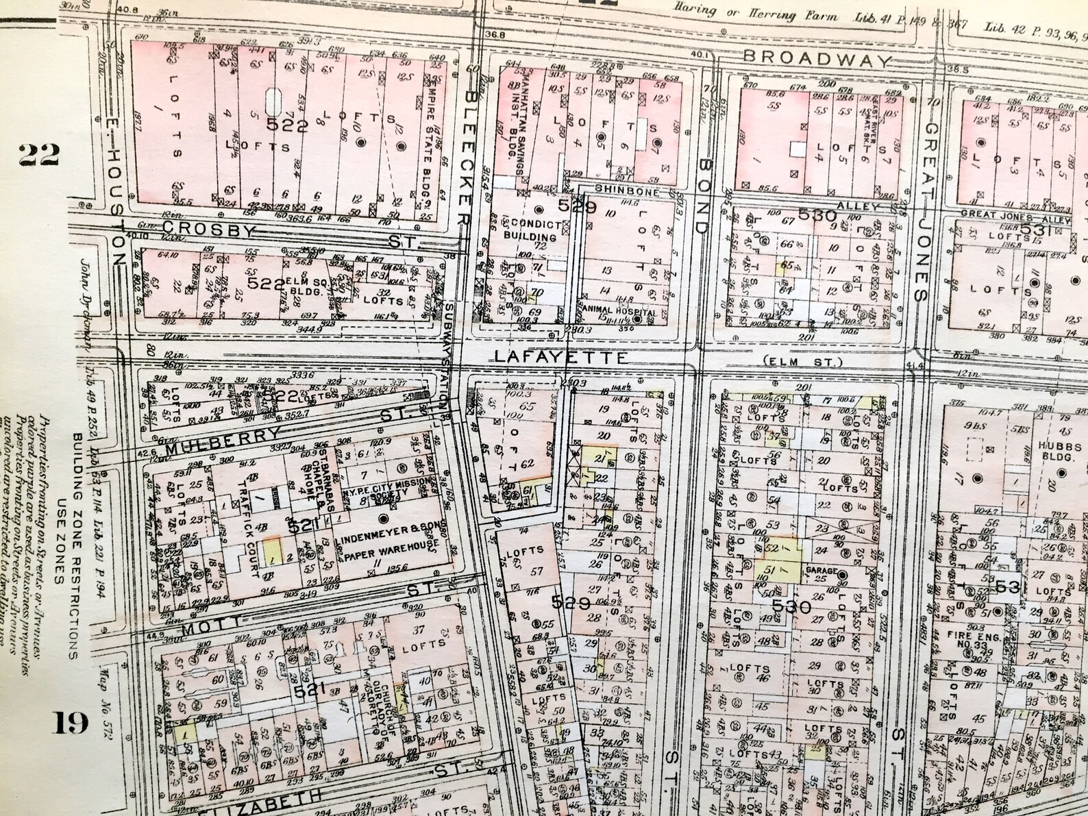 Antique Manhattan, New York Map From Bromley's 1925 Manhattan Land Book ...