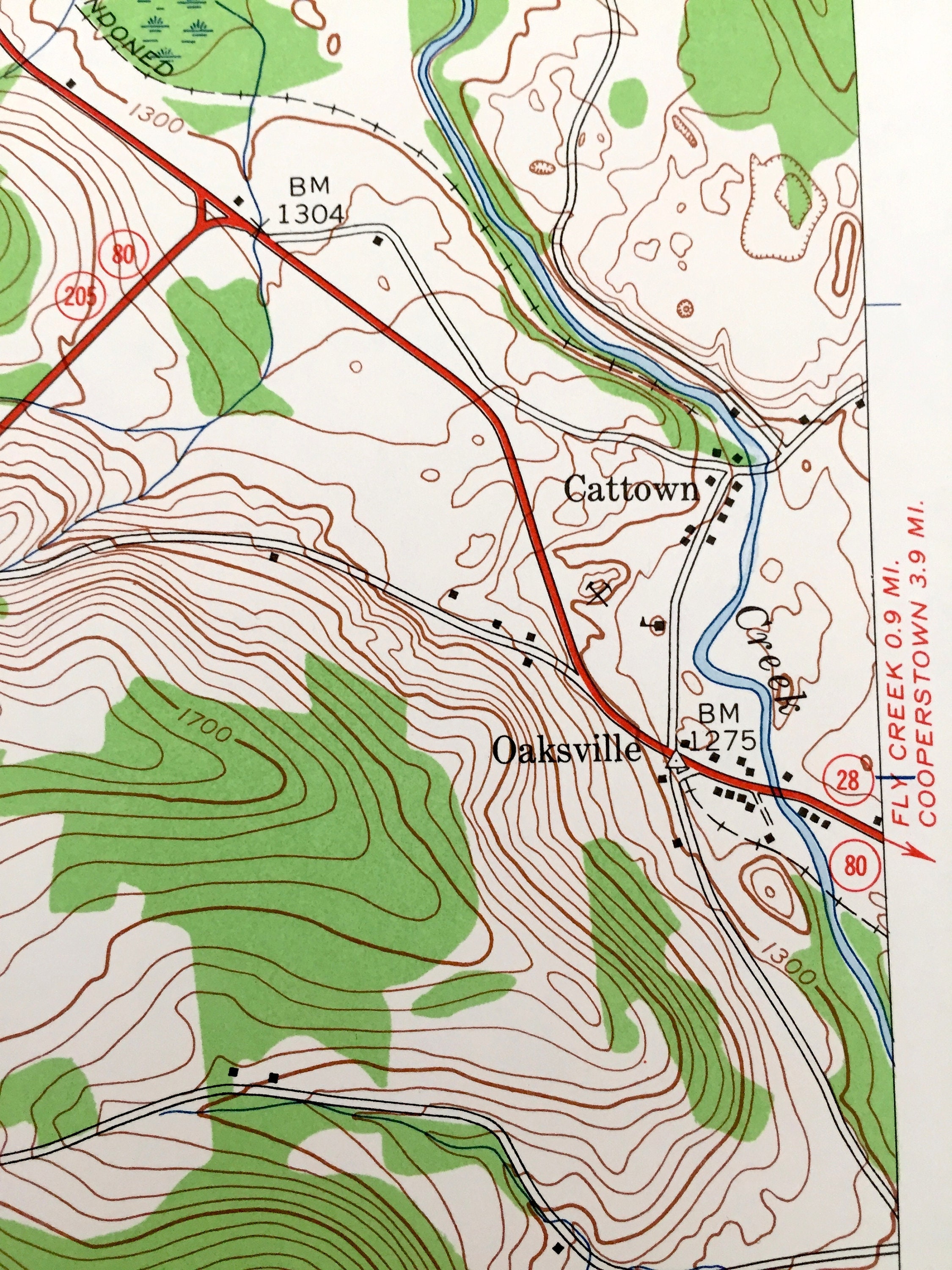 Antique Hartwick, New York 1943 US Geological Survey Topographic Map ...