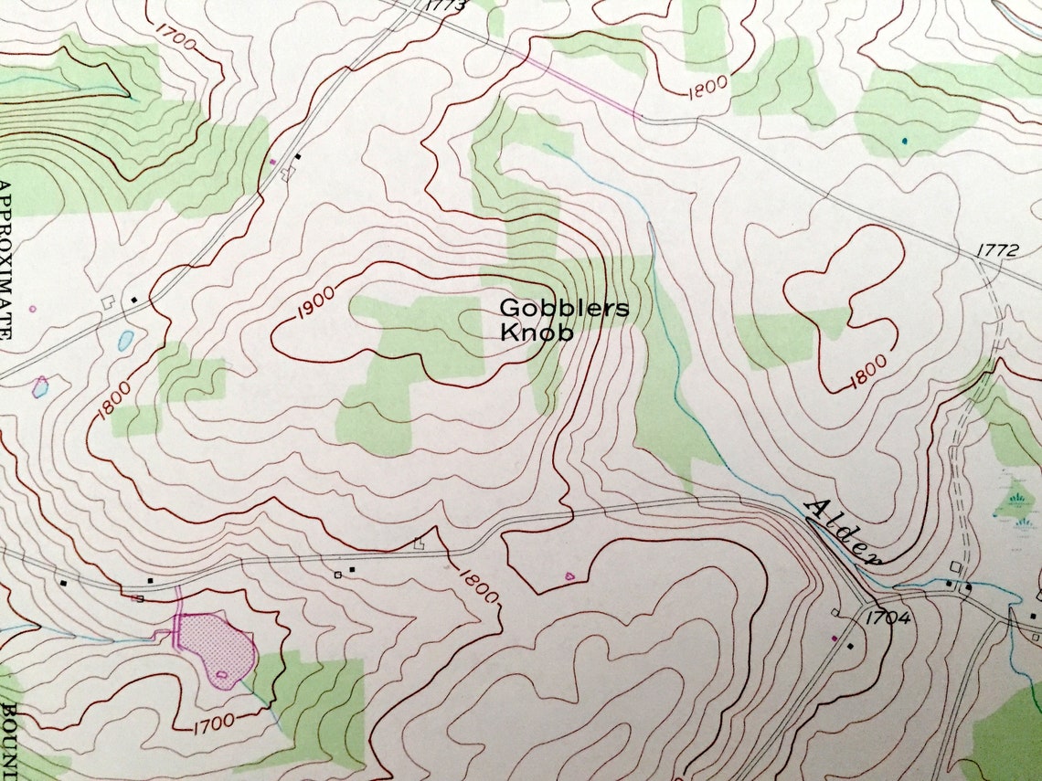 Antique Jackson Summit, Pennsylvania 1954 US Geological Survey ...