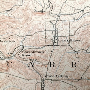 Antique Patton, Pennsylvania 1904 US Geological Survey Topographic Map ...