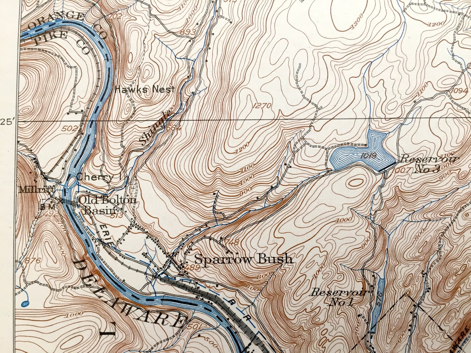 Antique Port Jervis New York 1908 Us Geological Survey Etsy