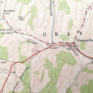 Antique Wind Ridge, Pennsylvania 1964 US Geological Survey Topographic ...