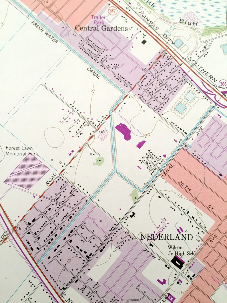 Antique Port Acres Texas 1962 US Geological Survey - Etsy